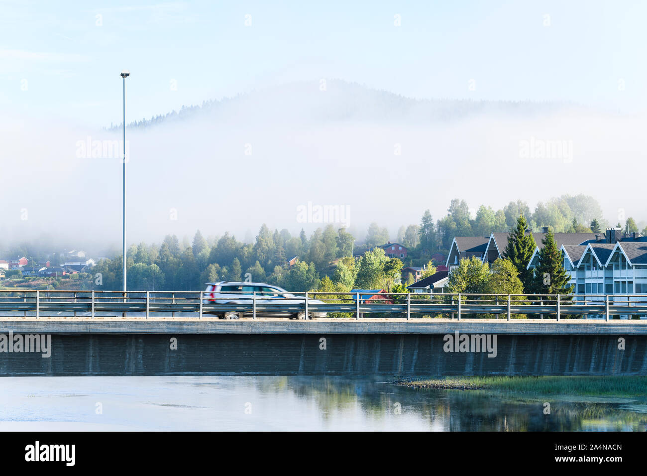 Car on bridge Stock Photo - Alamy