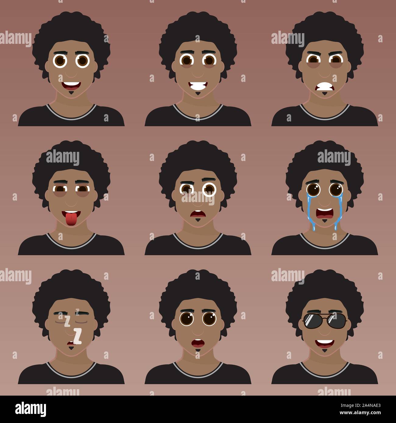 Emoticons Black Hair