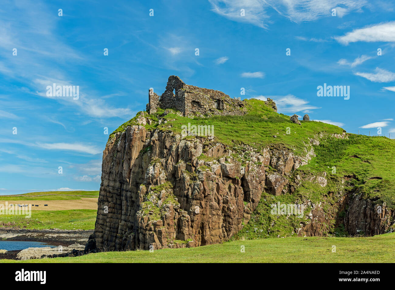 Duntulm Castle ruins, Trotternish, Isle of Skye, Scotland Stock Photo ...