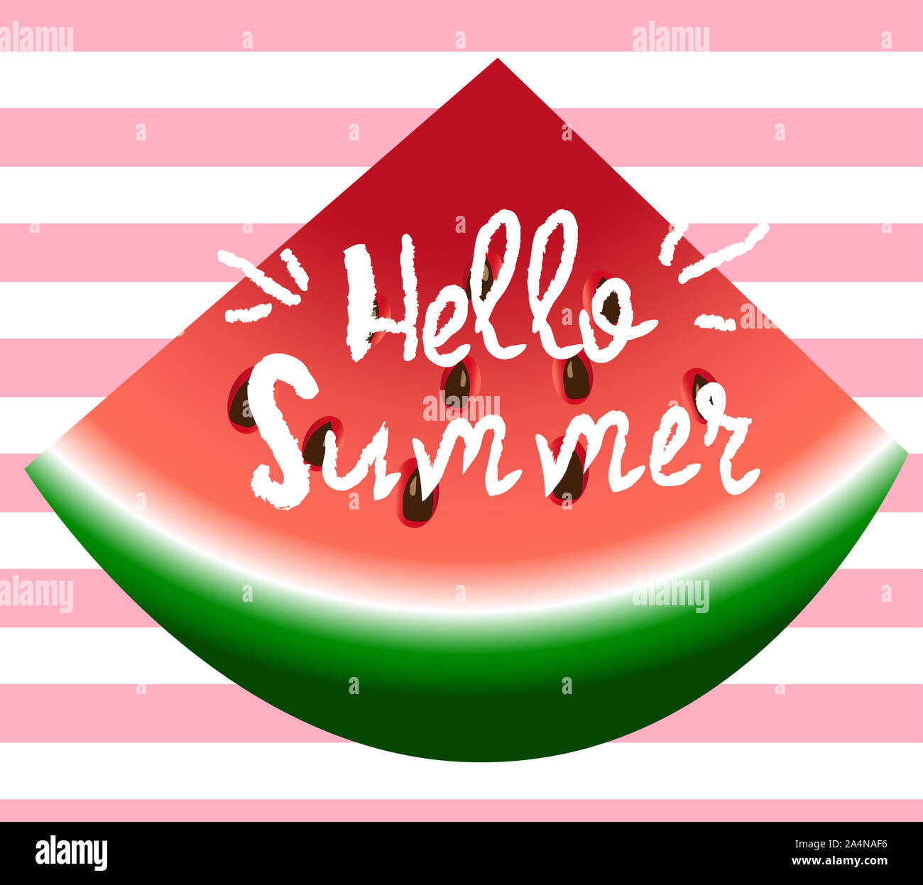 Hello summer greeting card, poster, print. typographical background ...