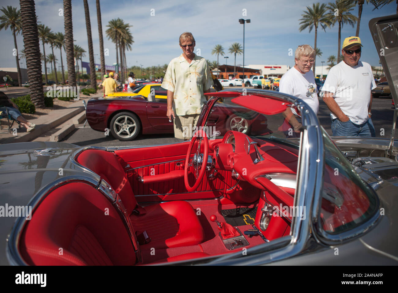 Display of classic cars in a mall in Scottsdale and Phoenix Arizona ...