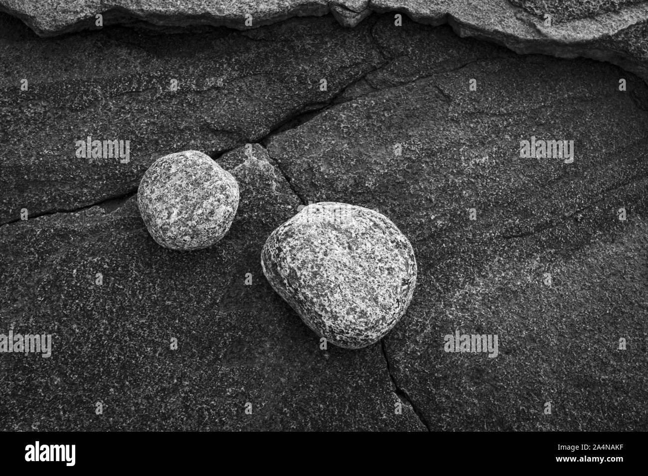 Grey pebbles Black and White Stock Photos & Images - Alamy