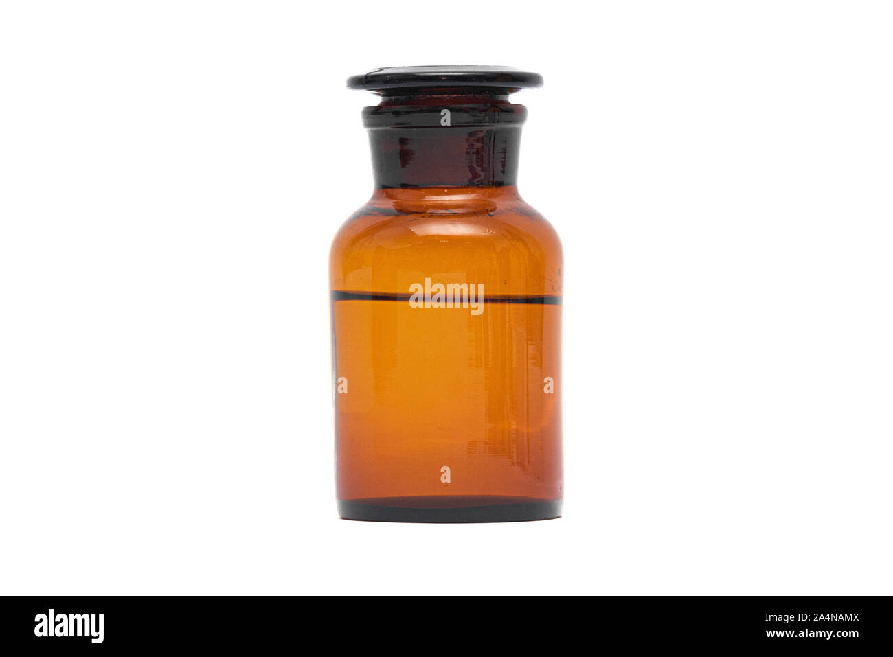 Orange color bottle with liquid isolated on white background Stock ...