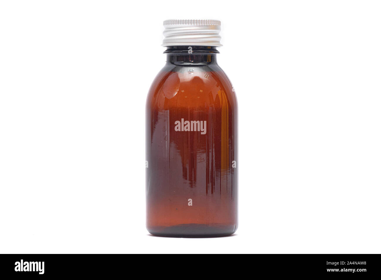 Brown plastic bottle isolated on white background Stock Photo - Alamy