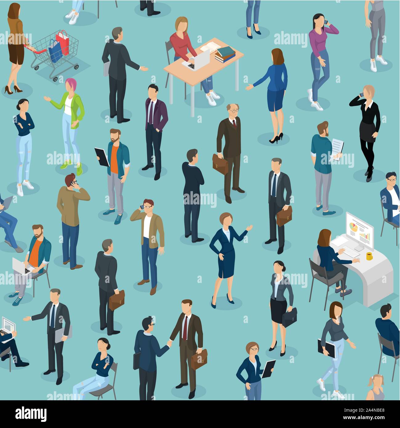 Seamless tile people in hi-res stock photography and images - Alamy