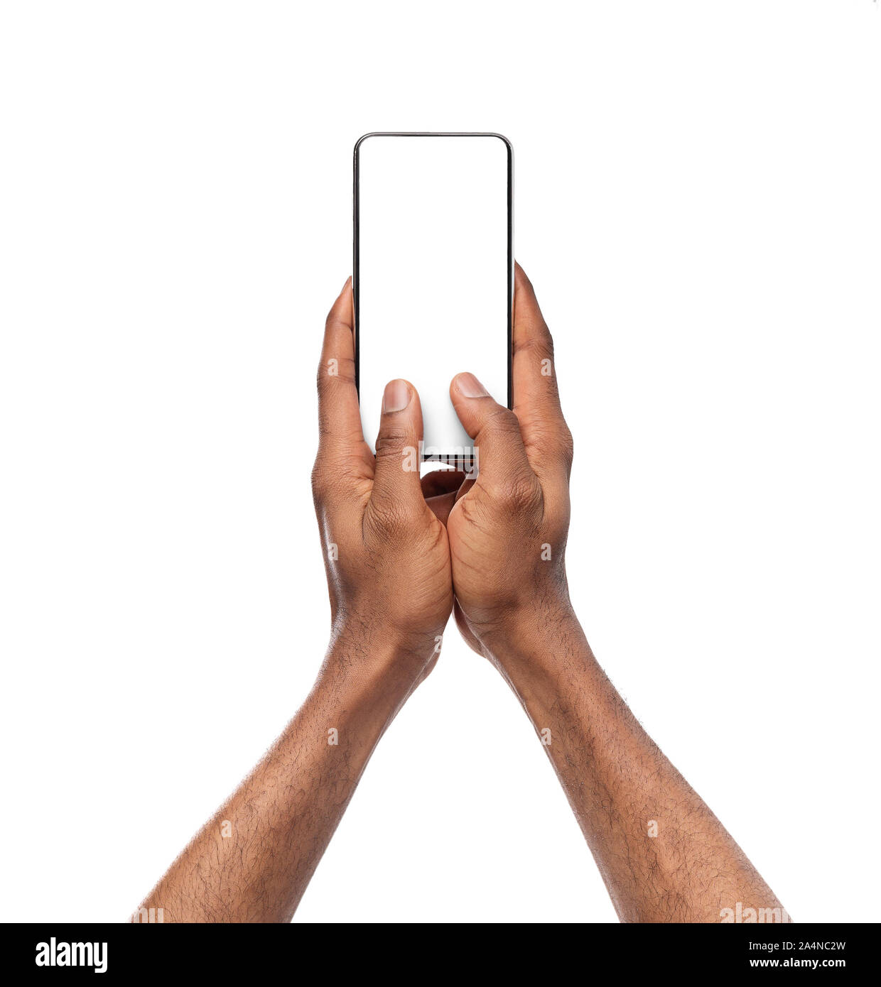 People typing on device Cut Out Stock Images & Pictures - Alamy