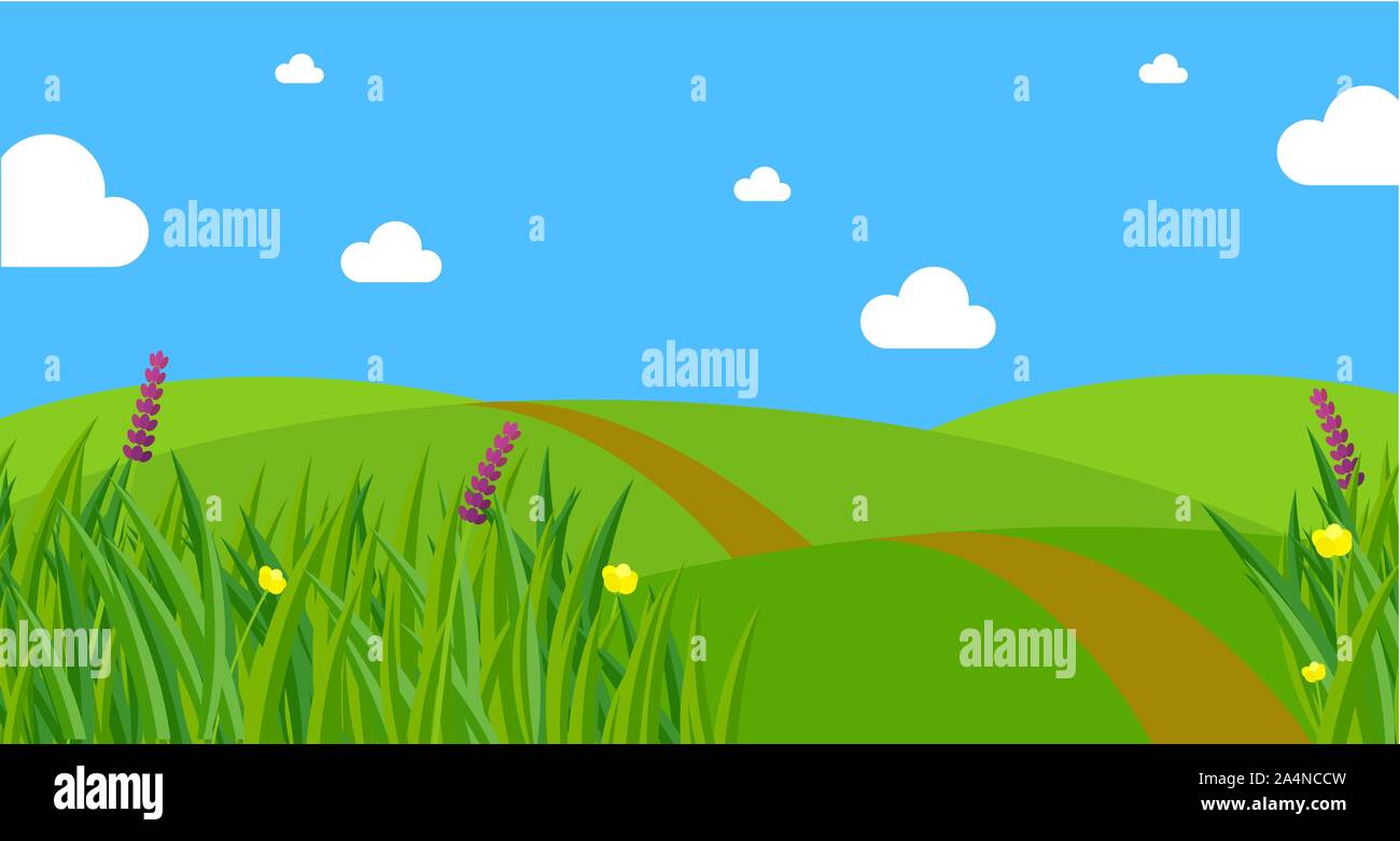 Natural background grass road Stock Vector Images - Alamy