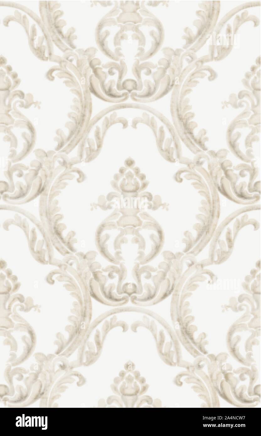 Rococo texture pattern Vector. Floral ornament decoration. Victorian ...