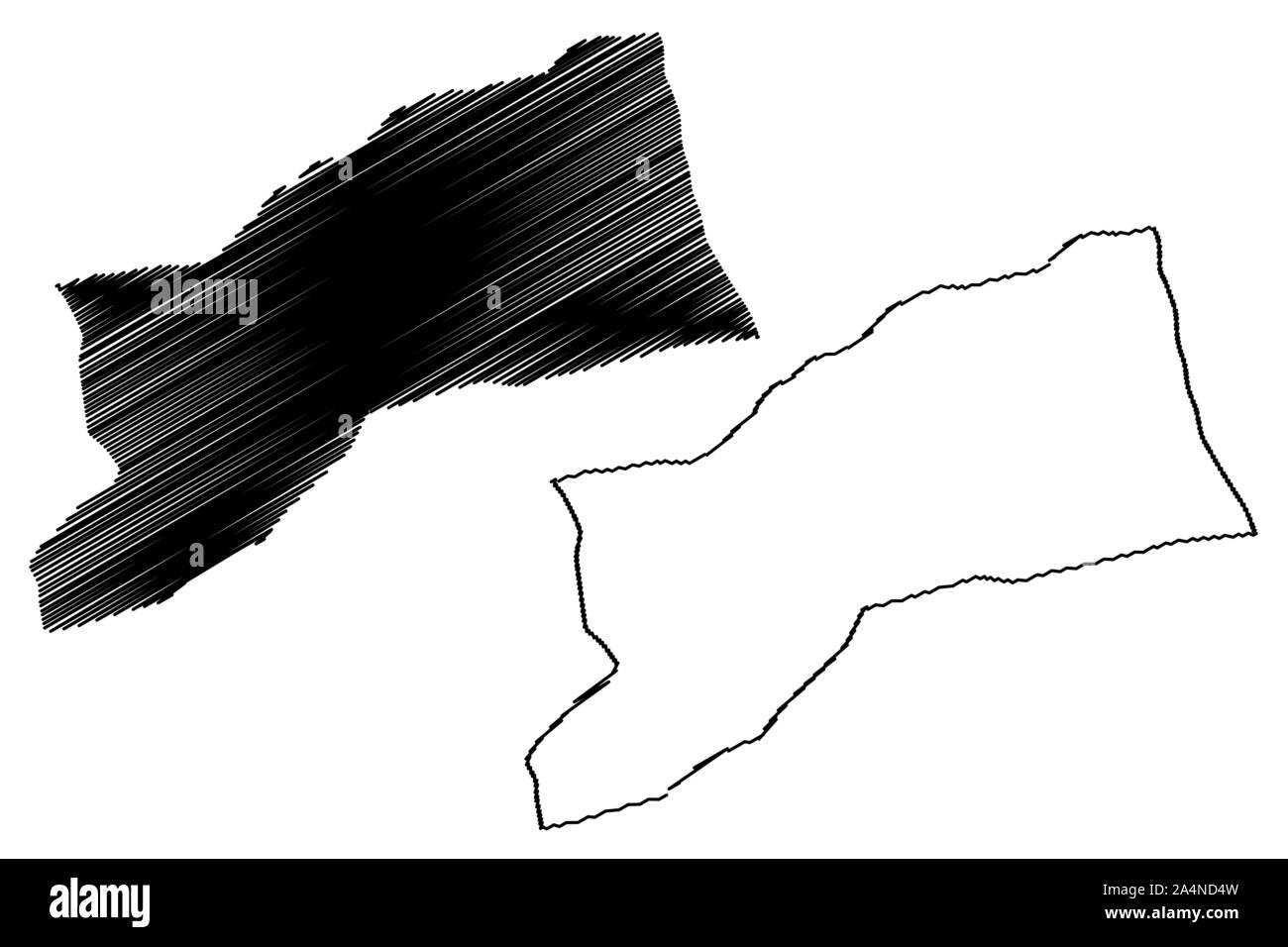 Sabha District (Districts of Libya, State of Libya, Fezzan) map vector ...