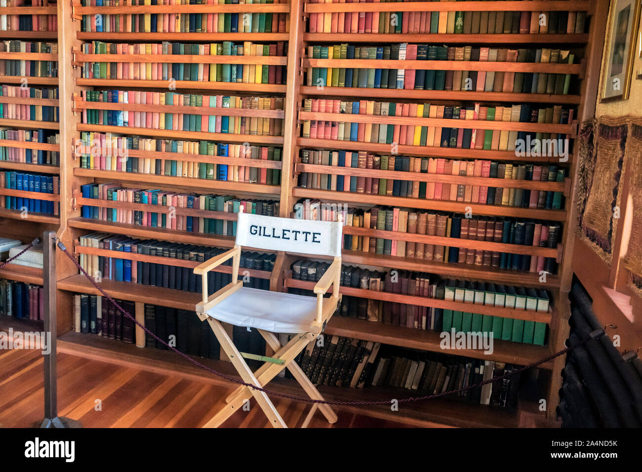 Library, Gillette Castle, Once Home of ‘Sherlock Holmes, Park East ...