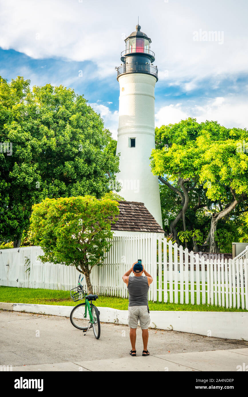 Lighthouse is a symbol of Key west in Florida Stock Photo - Alamy