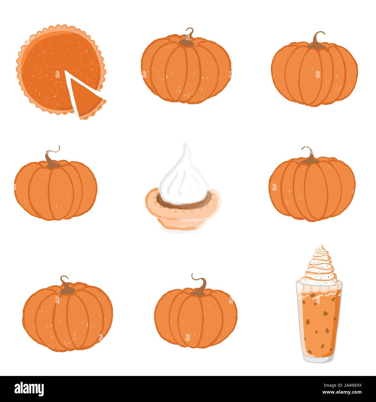 vector art illustration of autumn halloween elements Stock Vector Image ...