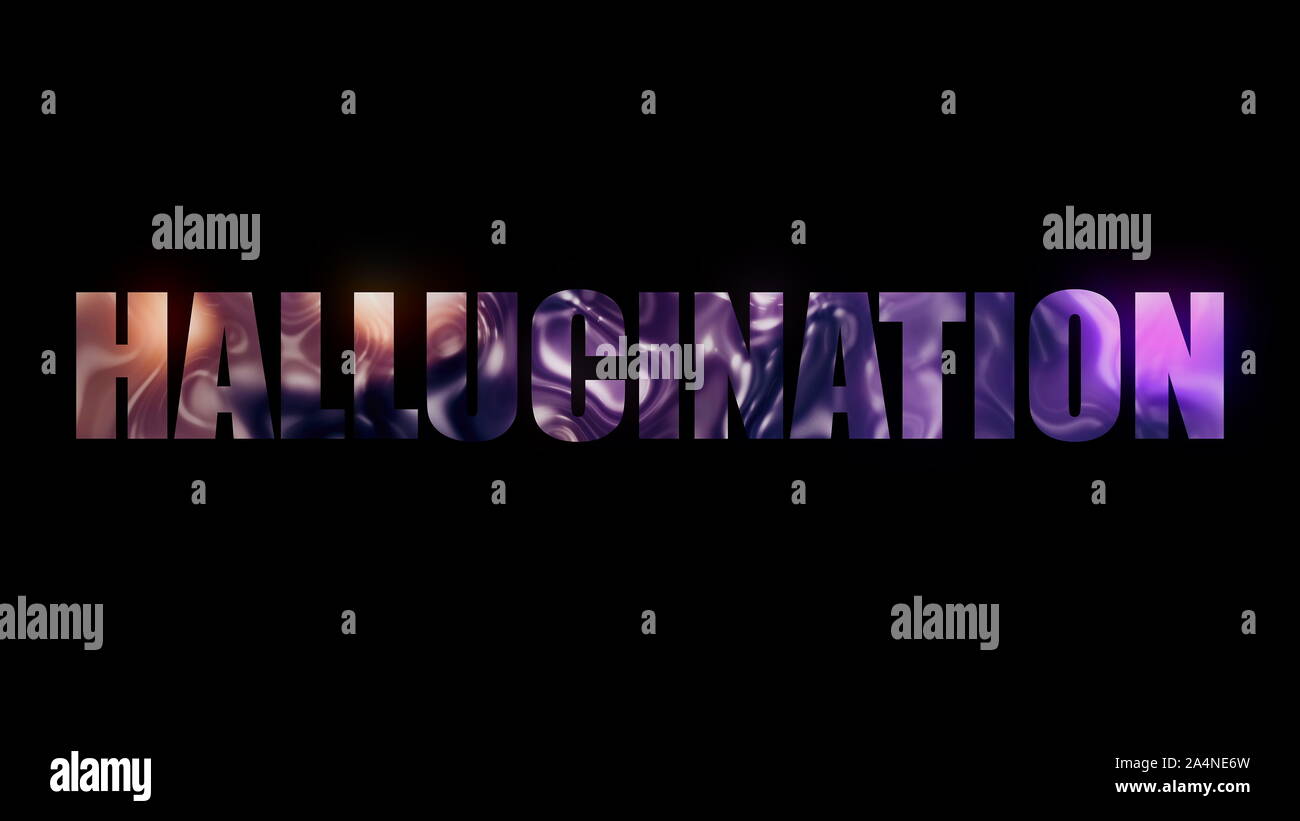 Word Hallucination of letters with a plasma effect, 3d rendering ...