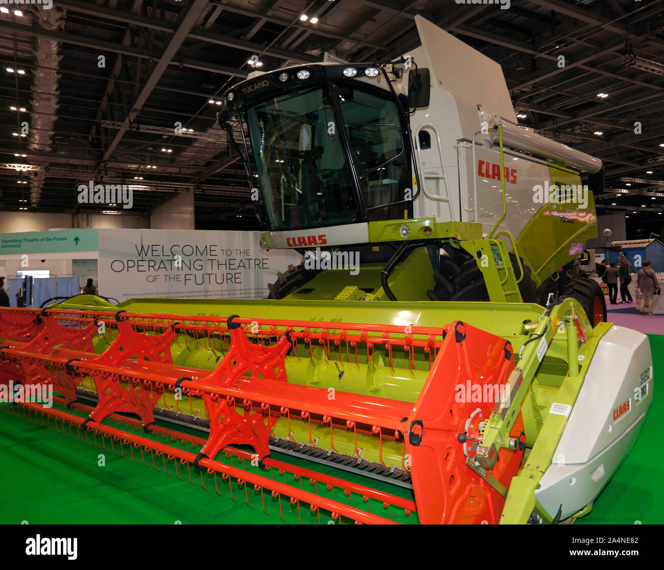 A Giant CLAAS Tucano 580 Combine harvester, on display on "The Future ...