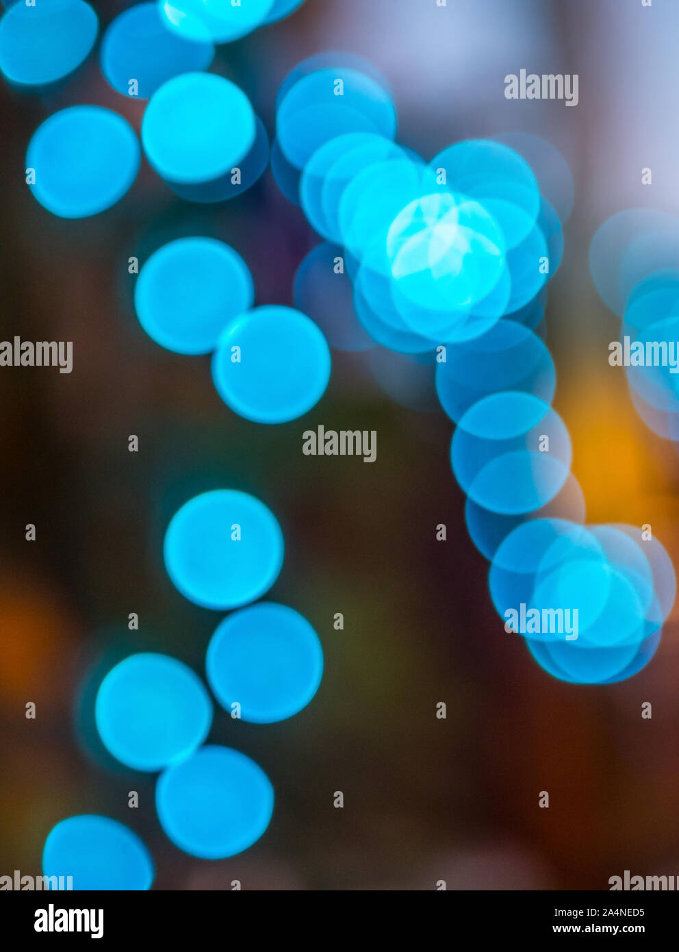 Blue blurred Dots Lights Stock Photo - Alamy