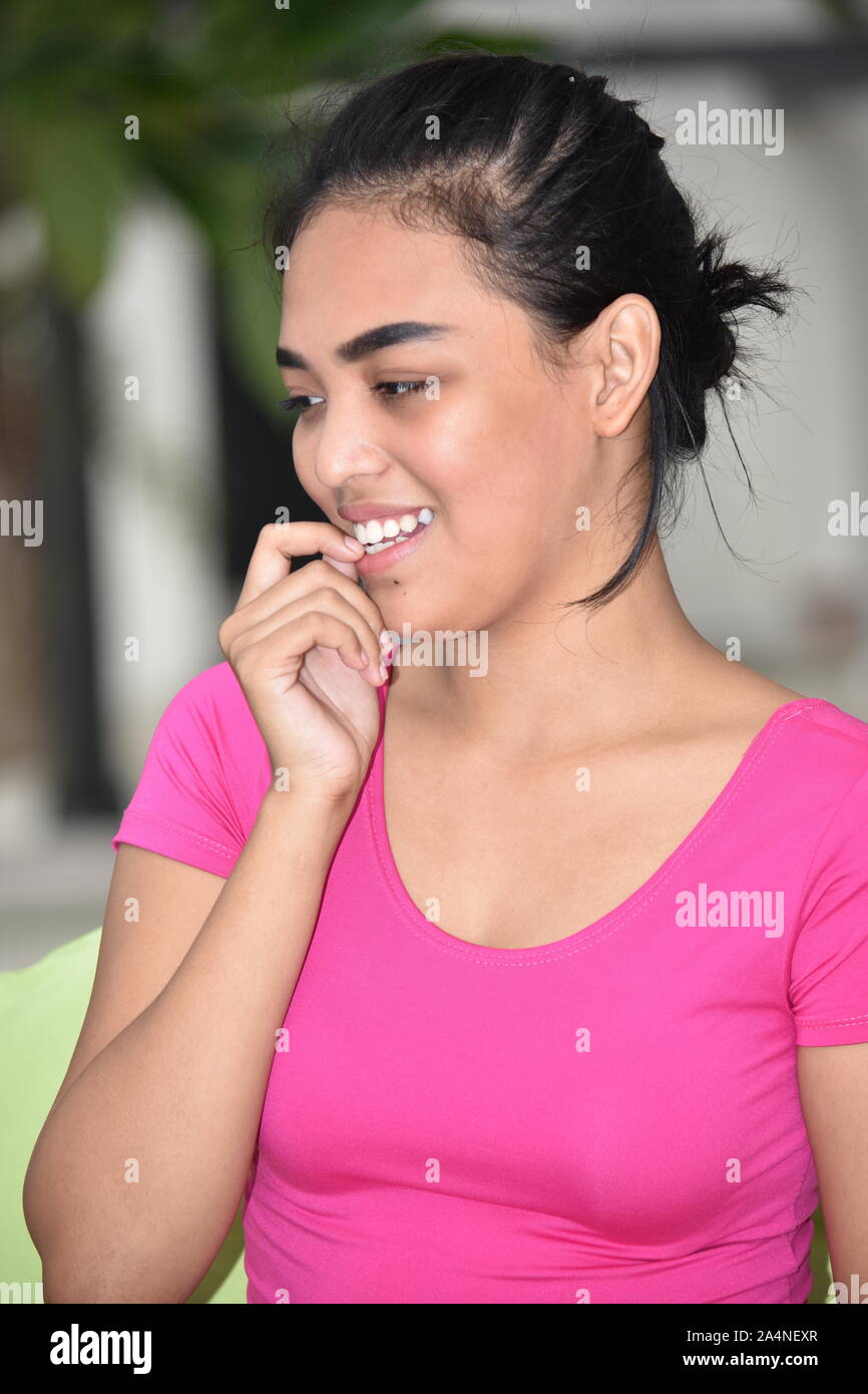 Shy timid hi-res stock photography and images - Alamy