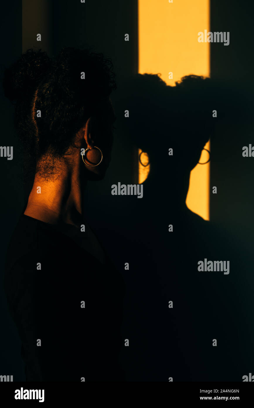 Woman Face Shadow Profile High Resolution Stock Photography and Images ...