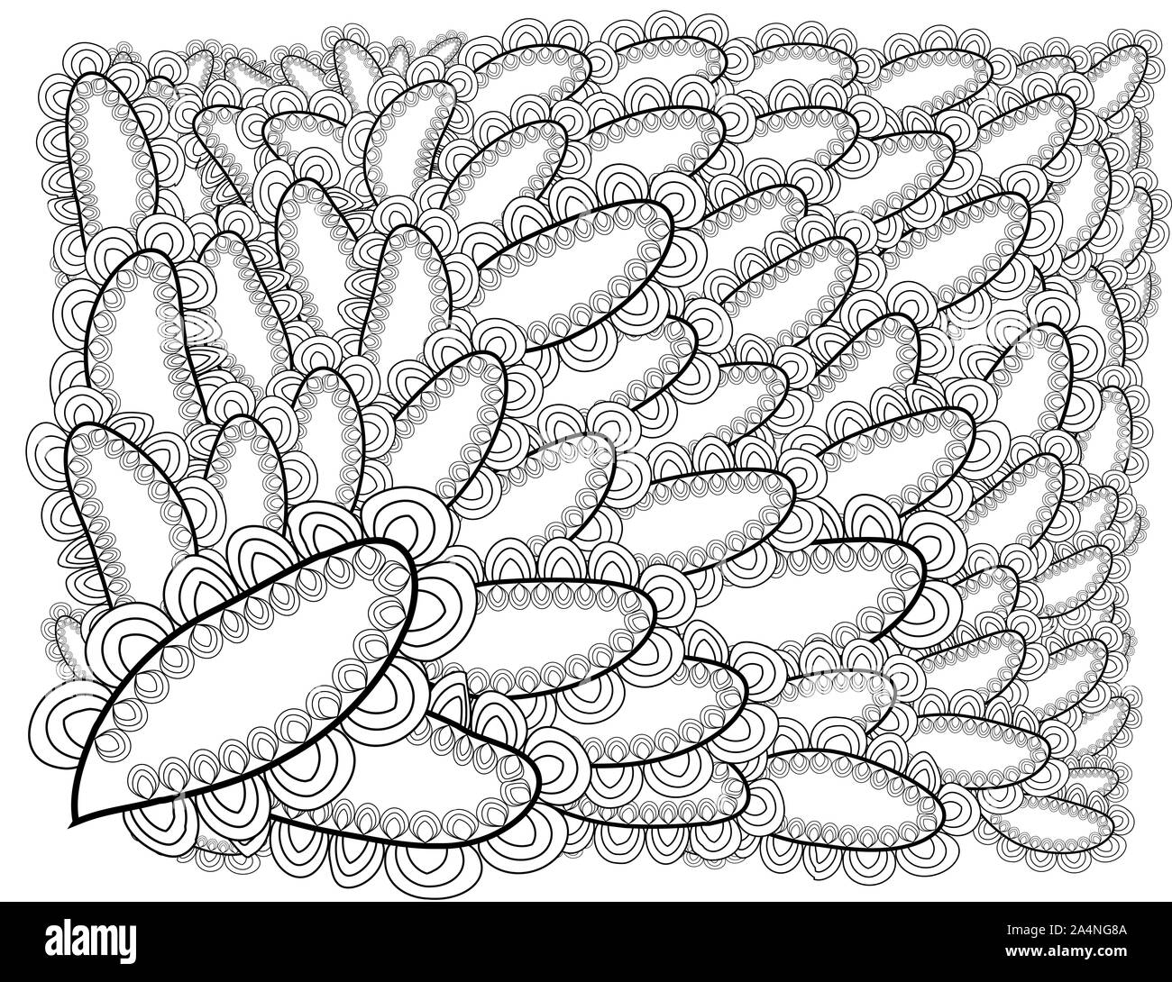 Pattern for coloring book. Ethnic, floral, retro, doodle, tribal design ...