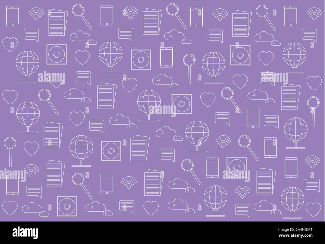 Innovative technologies icons pack vector. Pink background Stock Vector ...
