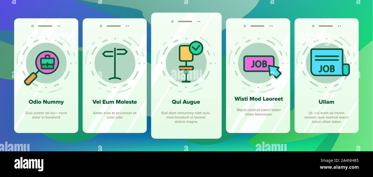 Job Hunting Onboarding Icons Set Vector Stock Vector Image & Art - Alamy