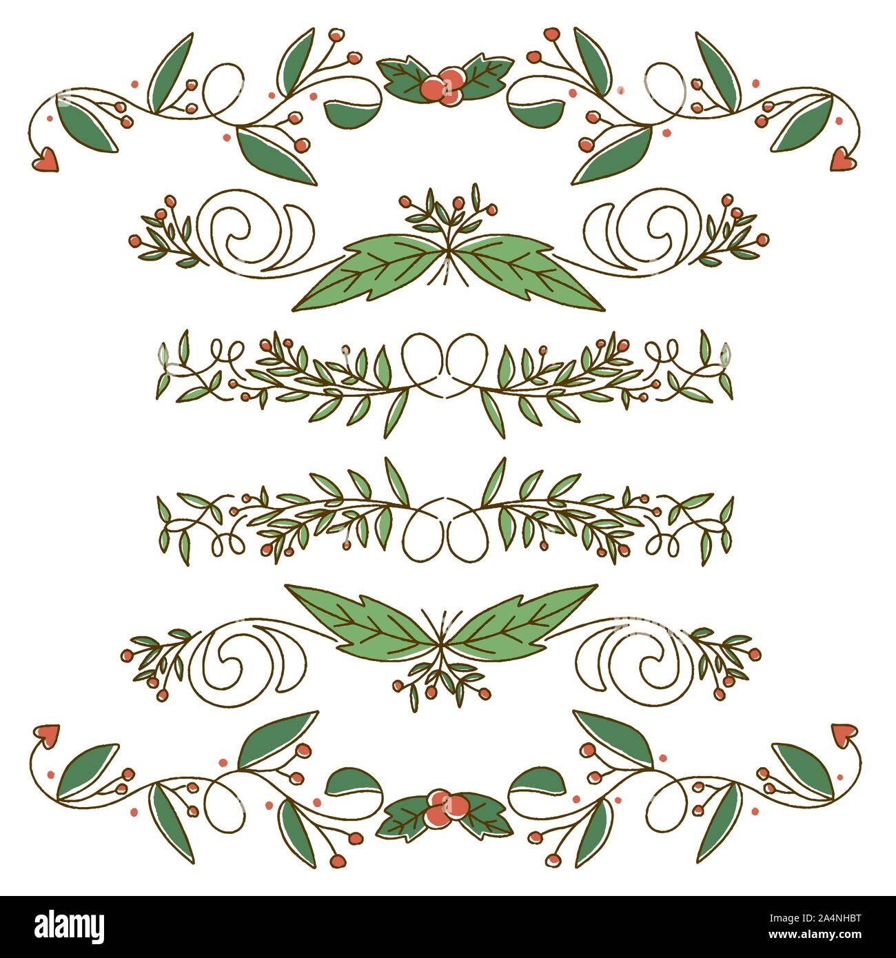 Christmas element cute border design Stock Vector Image & Art - Alamy
