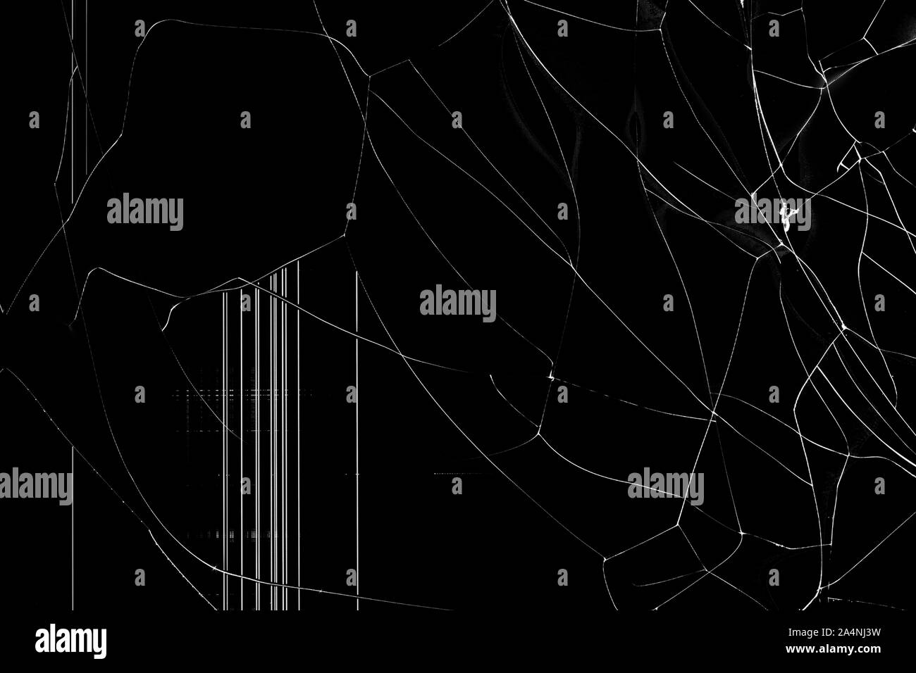 digital Glitch, crystal leakage, streaks and cracks on broken LCD ...