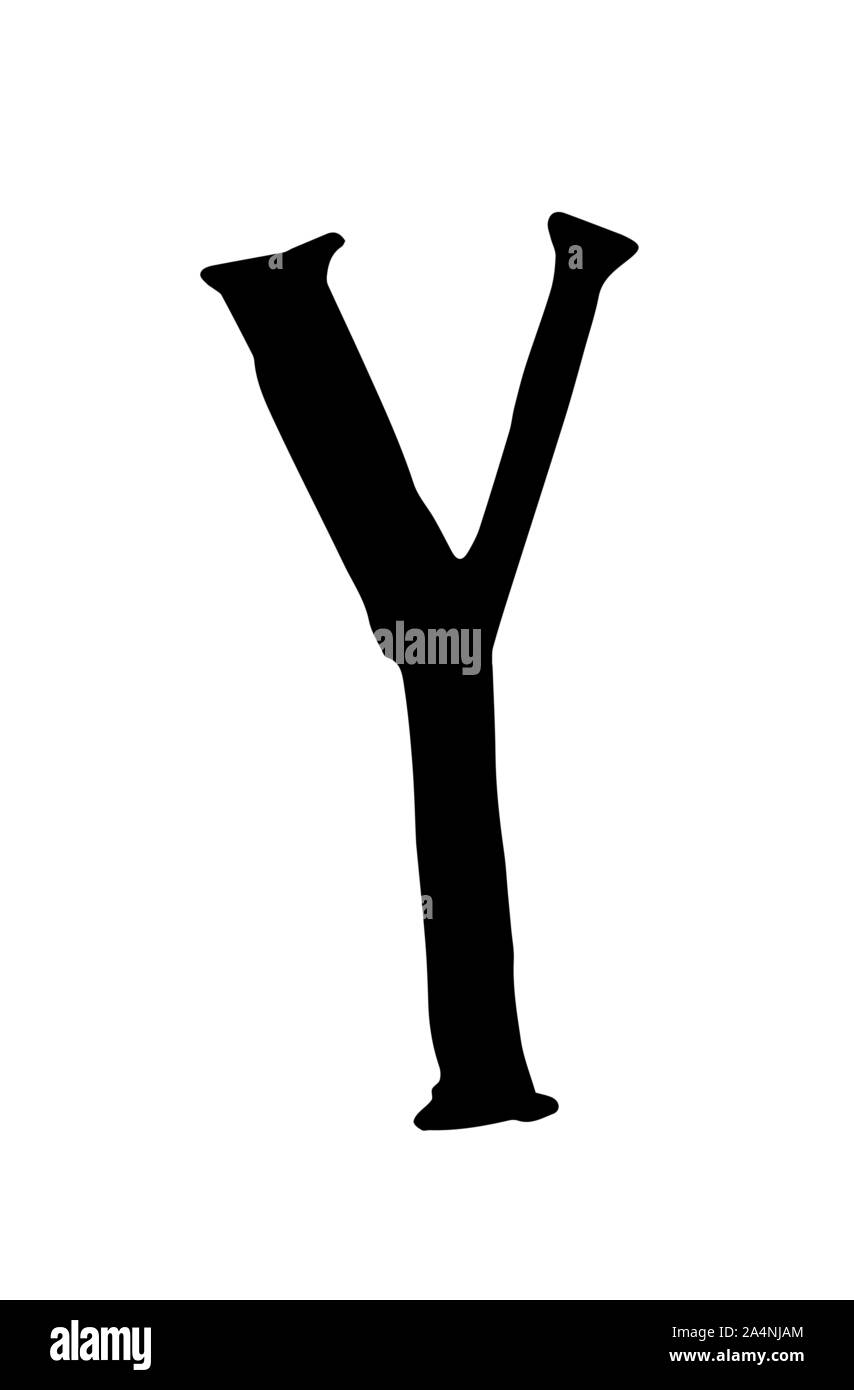 Bumpy elongated font. Vector. Capital letter. Uneven font. Letter are ...