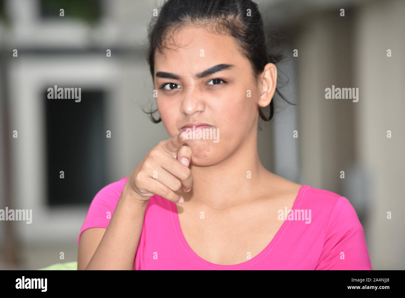 An Upset Teenage Female Stock Photo - Alamy