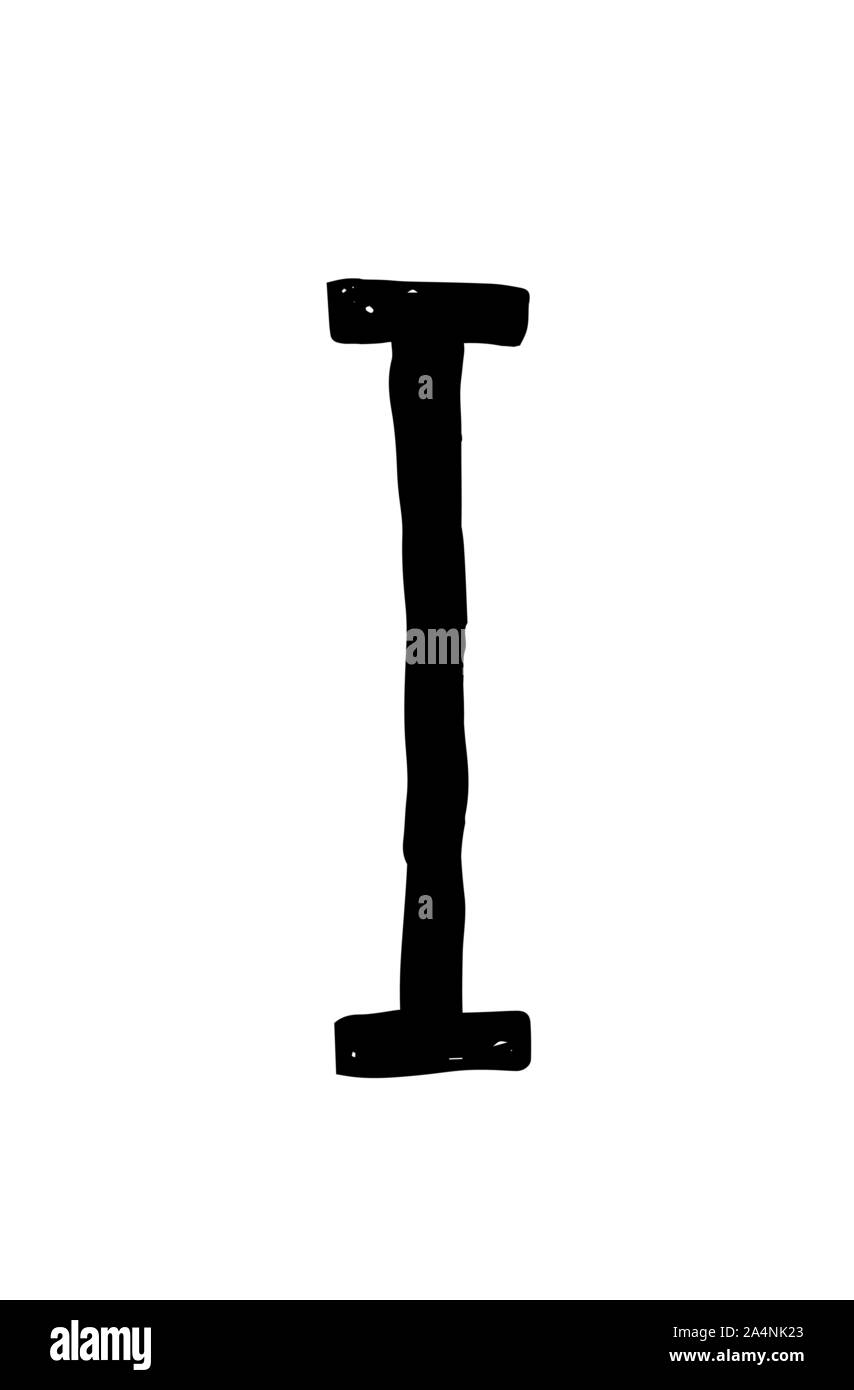 Letter I Clipart Black And White Simple