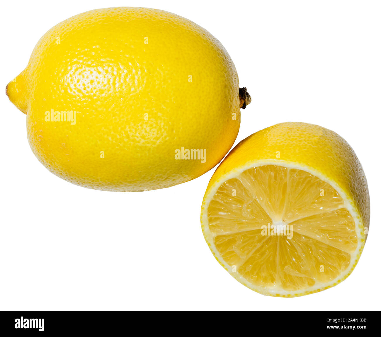 lemon isolated on white background, whole and half lemon isolated Stock ...