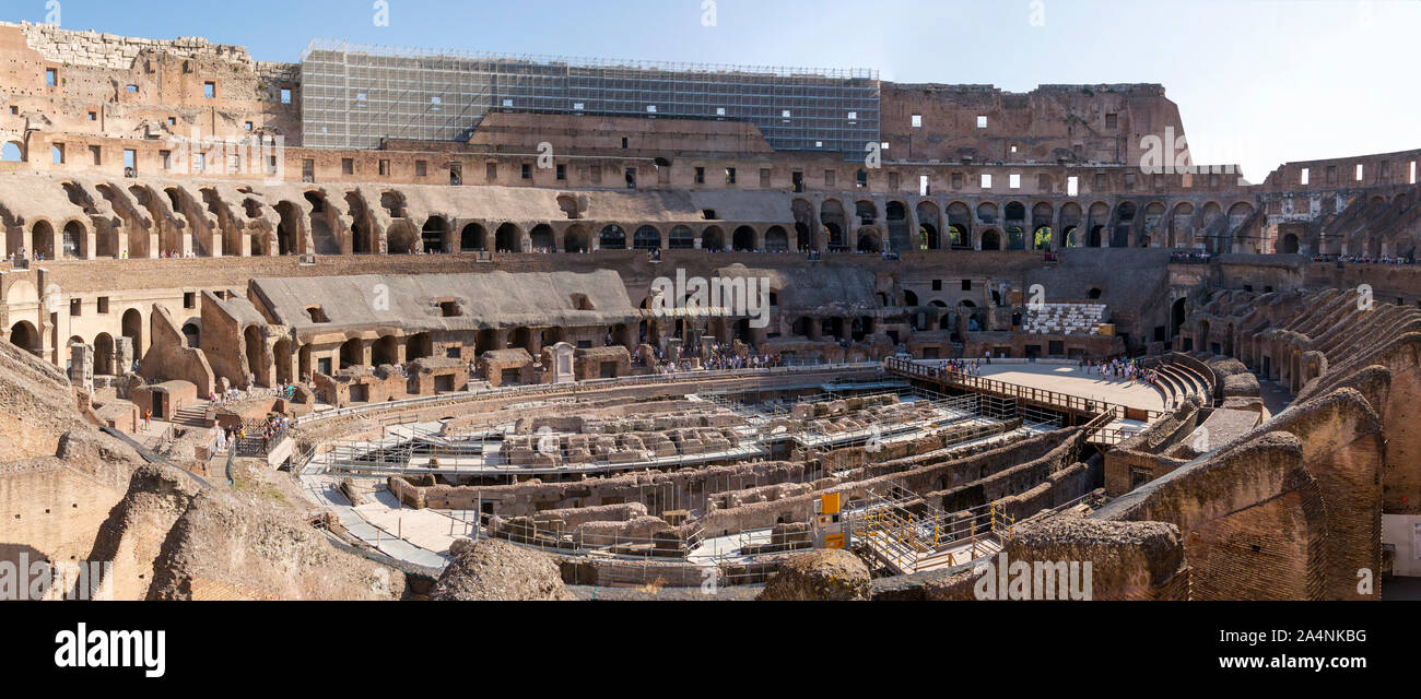 Rome, Italy - August 17, 2019: Colosseum - amphitheater, a monument of ...