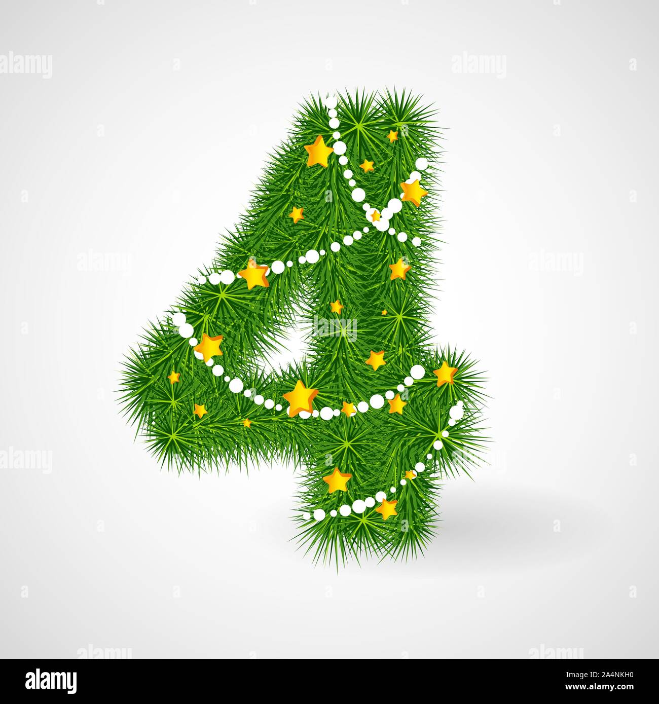 Christmas and New Year tree abc Stock Vector Image & Art - Alamy