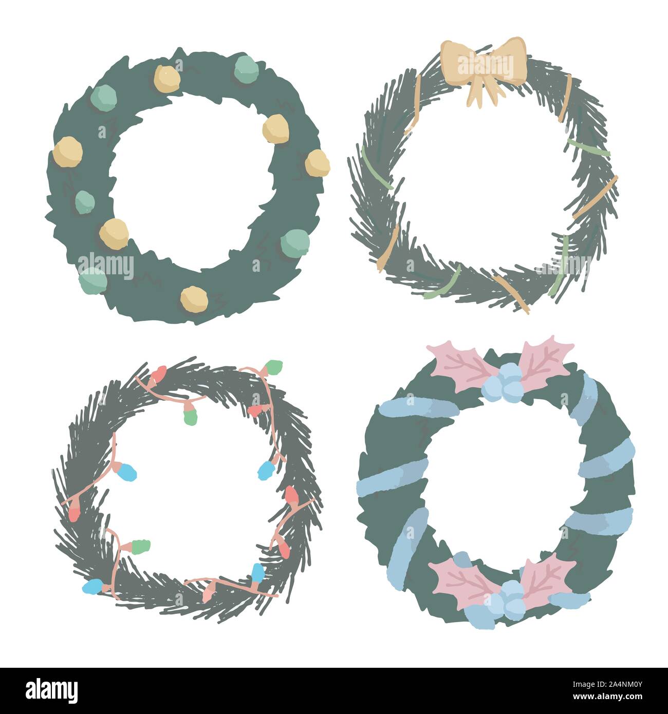 Merry christmas green premium Stock Vector Images - Alamy