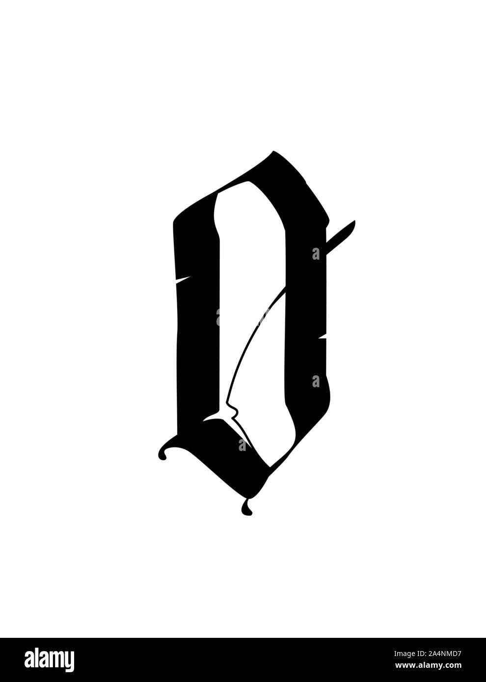 The numbers are in the Gothic style. Vector. Symbols isolated on white ...