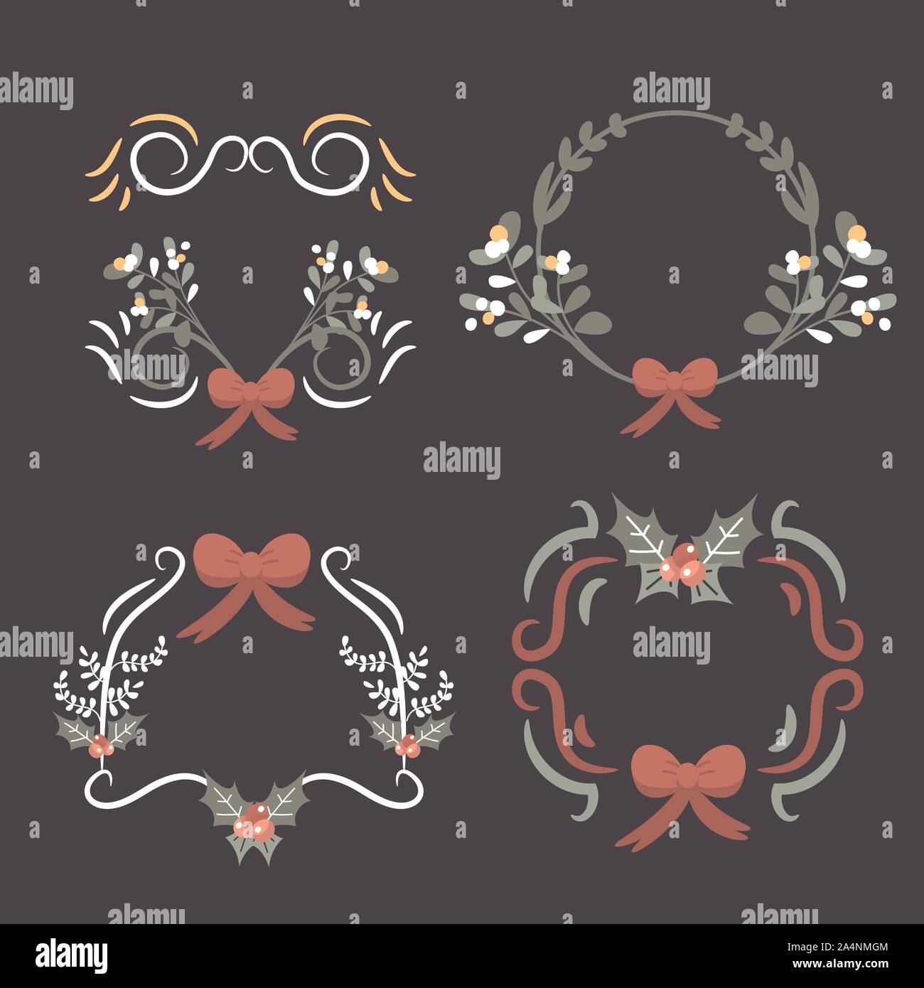Elegant christmas background elements Stock Vector Images - Alamy