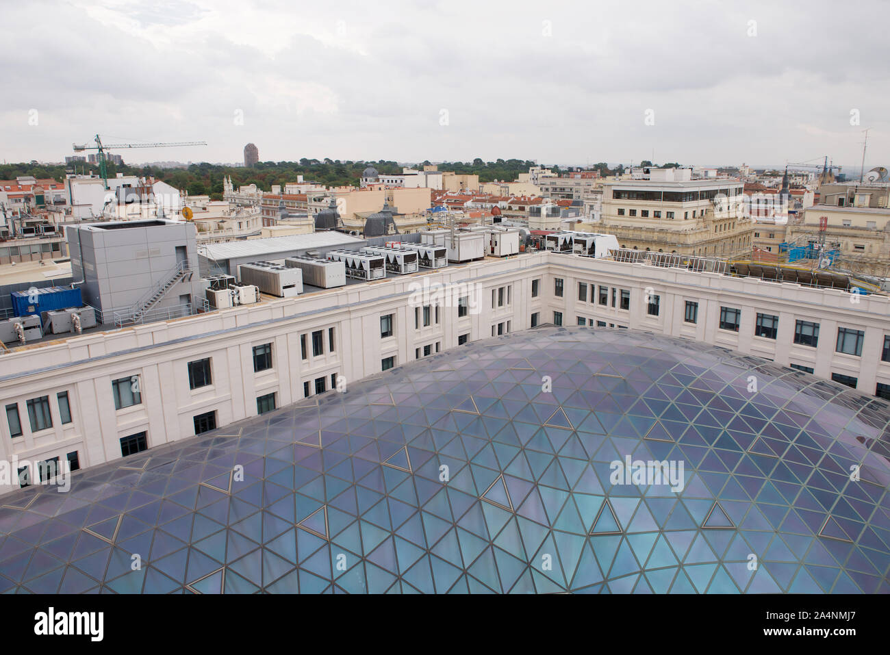 The rooftop of The Cibeles Palace in Madrid, Spain Stock Photo - Alamy