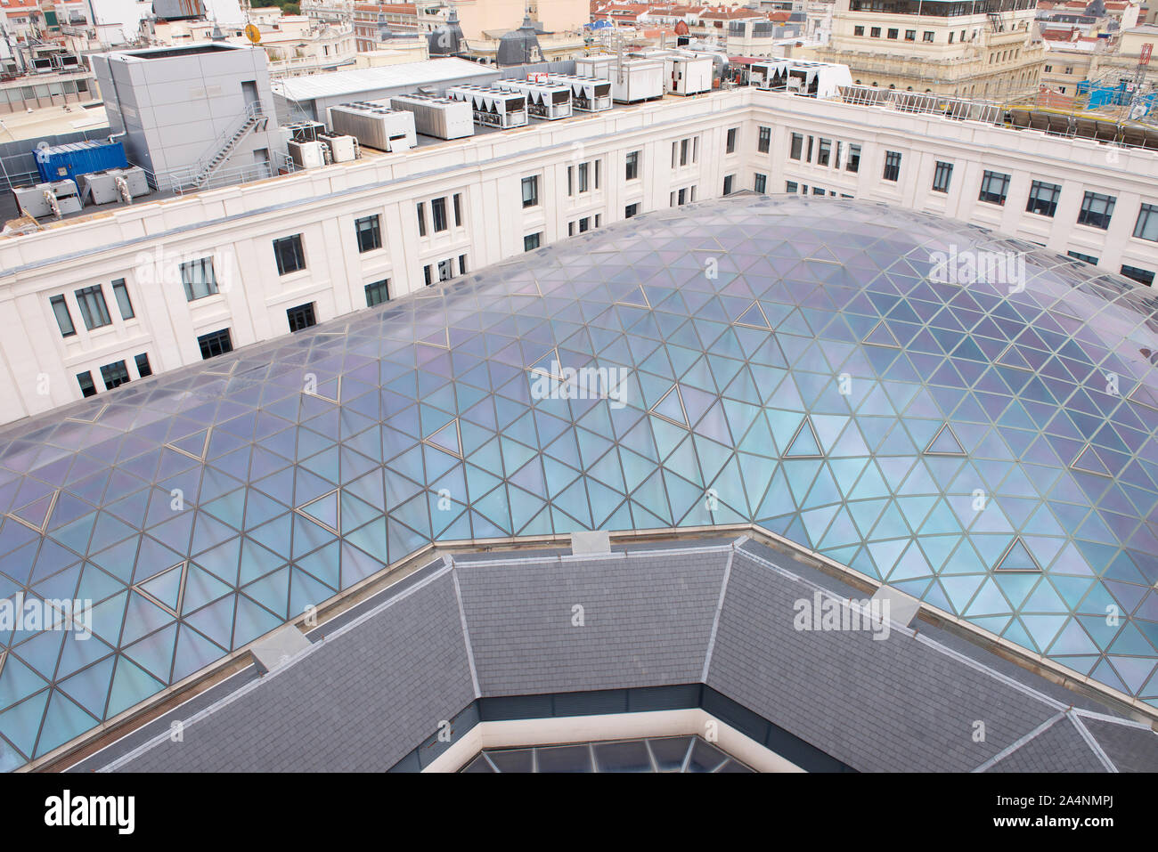 The rooftop of The Cibeles Palace in Madrid, Spain Stock Photo - Alamy