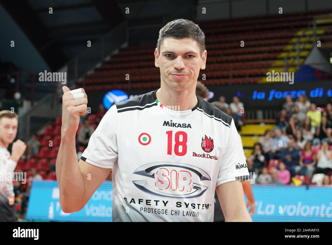 mirko podrascanin , n.18 centrale sir safety conad perugia, during ...