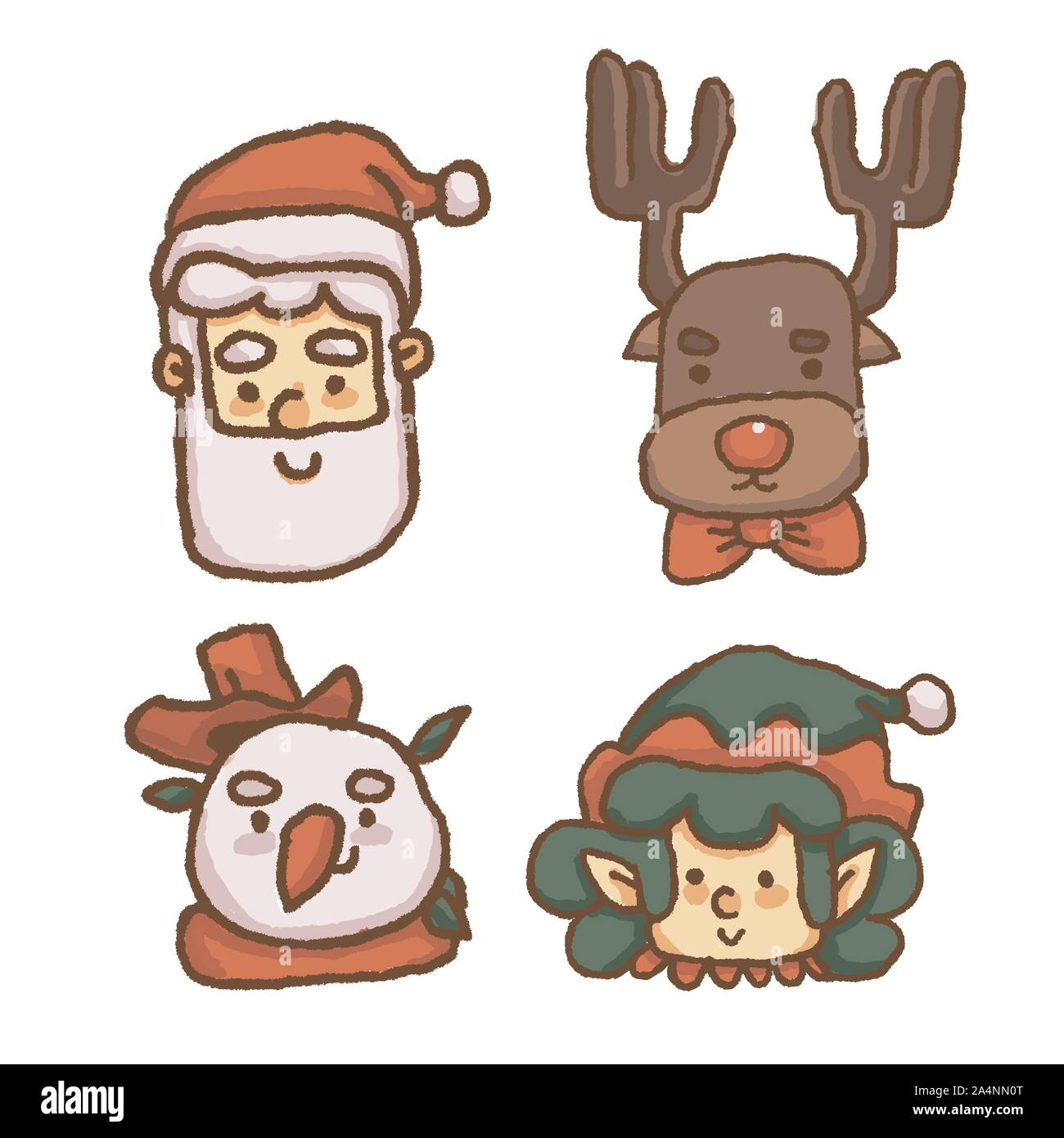 Smiling snowman in red santa Stock Vector Images - Alamy