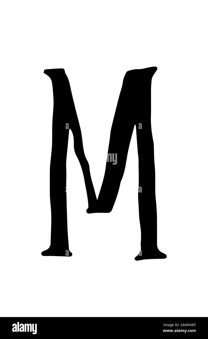 Bumpy elongated font. Vector. Capital letter. Uneven font. Letter are ...