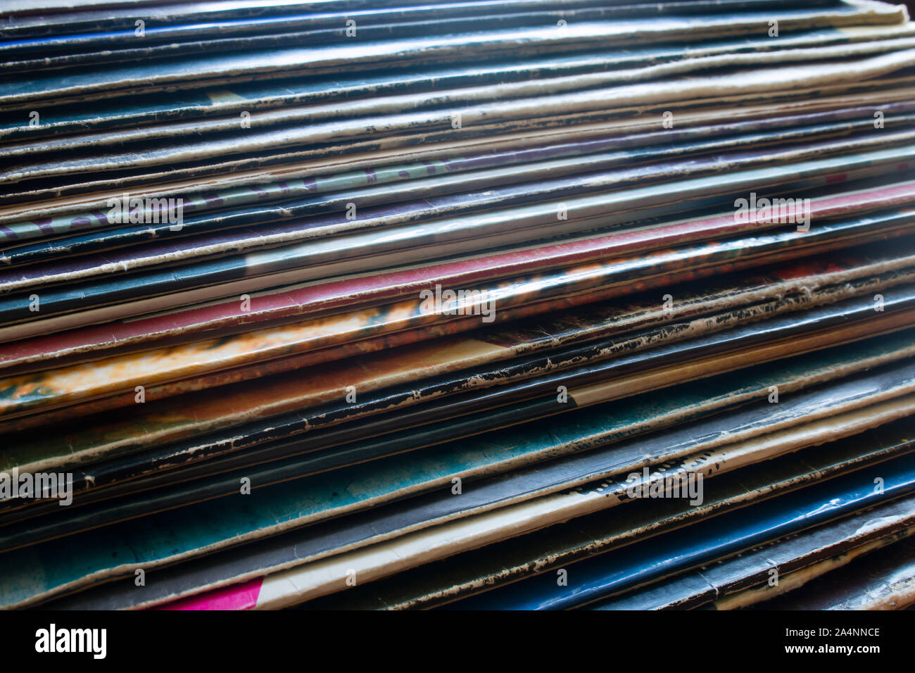 vinyl record in the package at an angle Stock Photo - Alamy