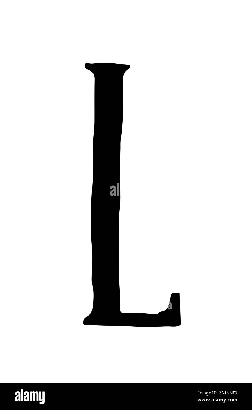 Bumpy elongated font. Vector. Capital letter. Uneven font. Letter are ...