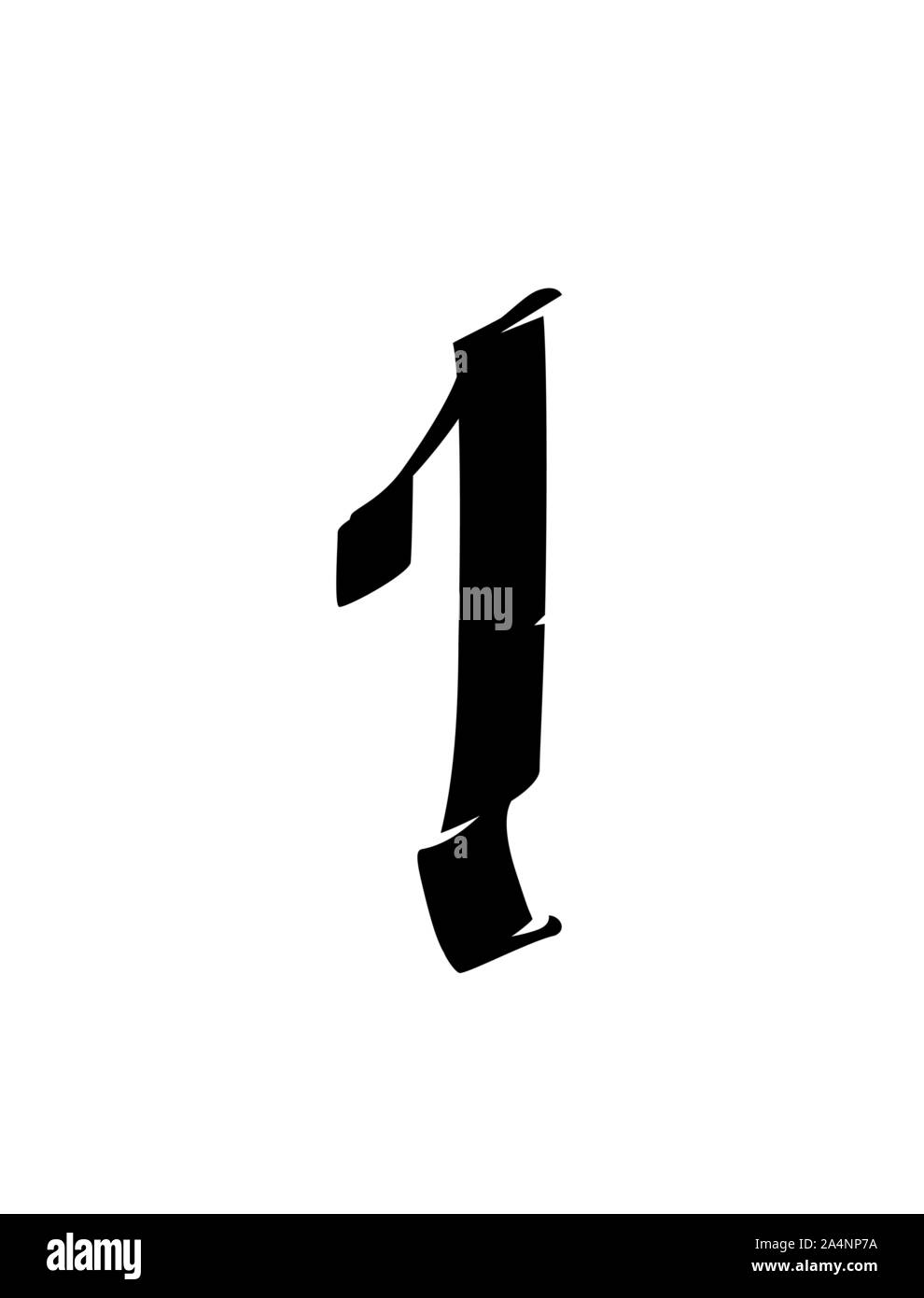 The numbers are in the Gothic style. Vector. Symbols isolated on white ...