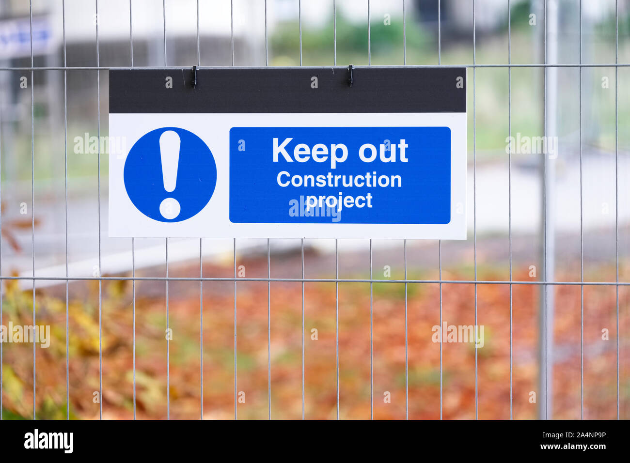Beware site traffic construction site keep out Stock Photo - Alamy