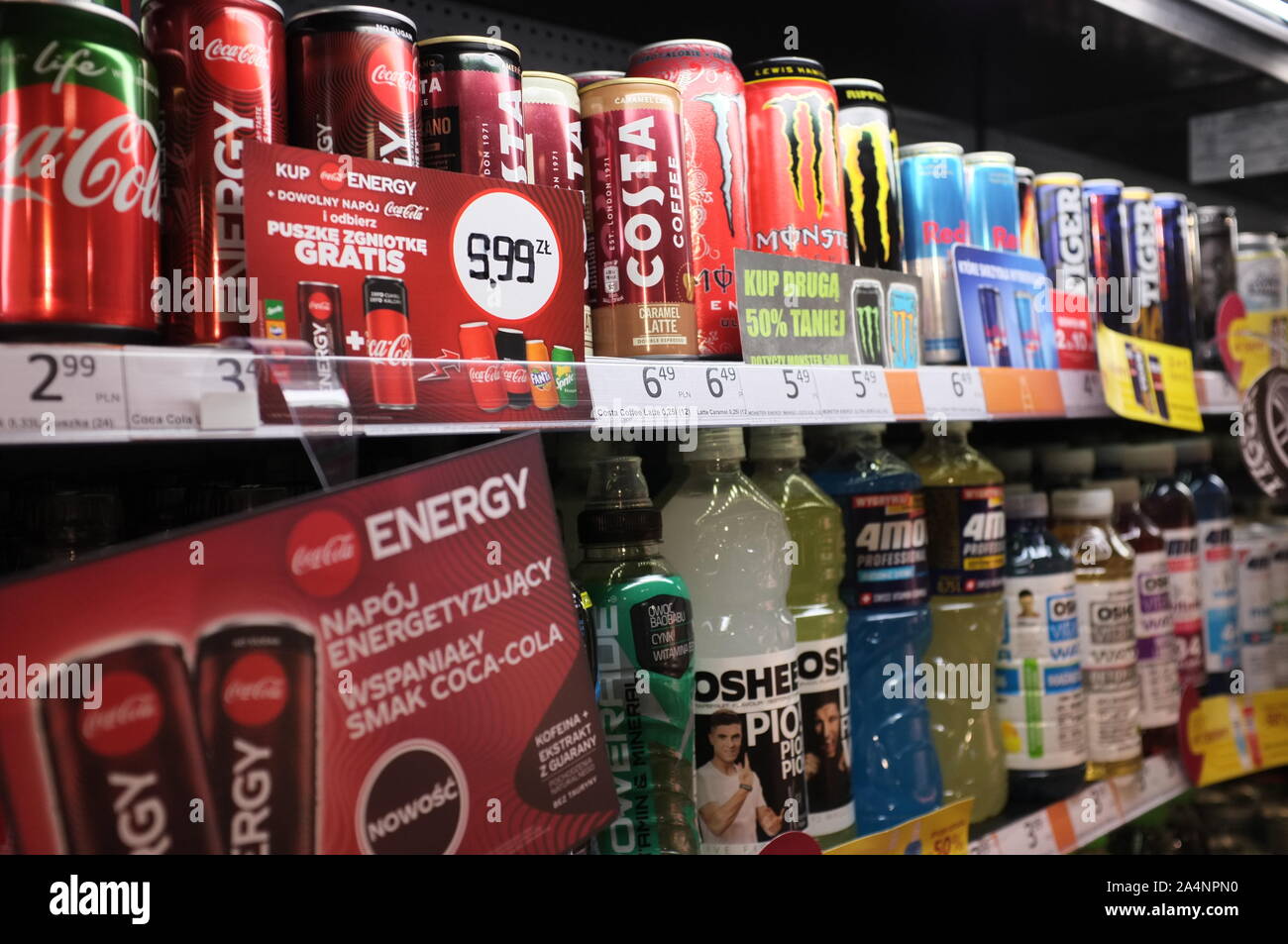 sugar drinks in shop Stock Photo - Alamy