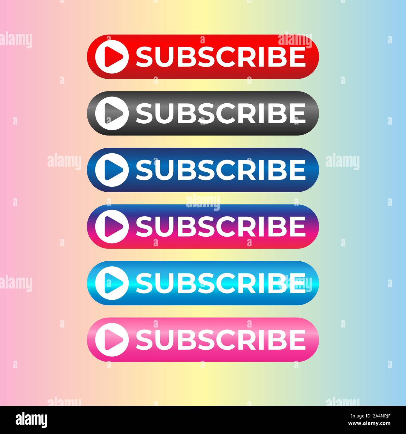 Subscribe Button For TV Channel or Social Media With Play Button ...