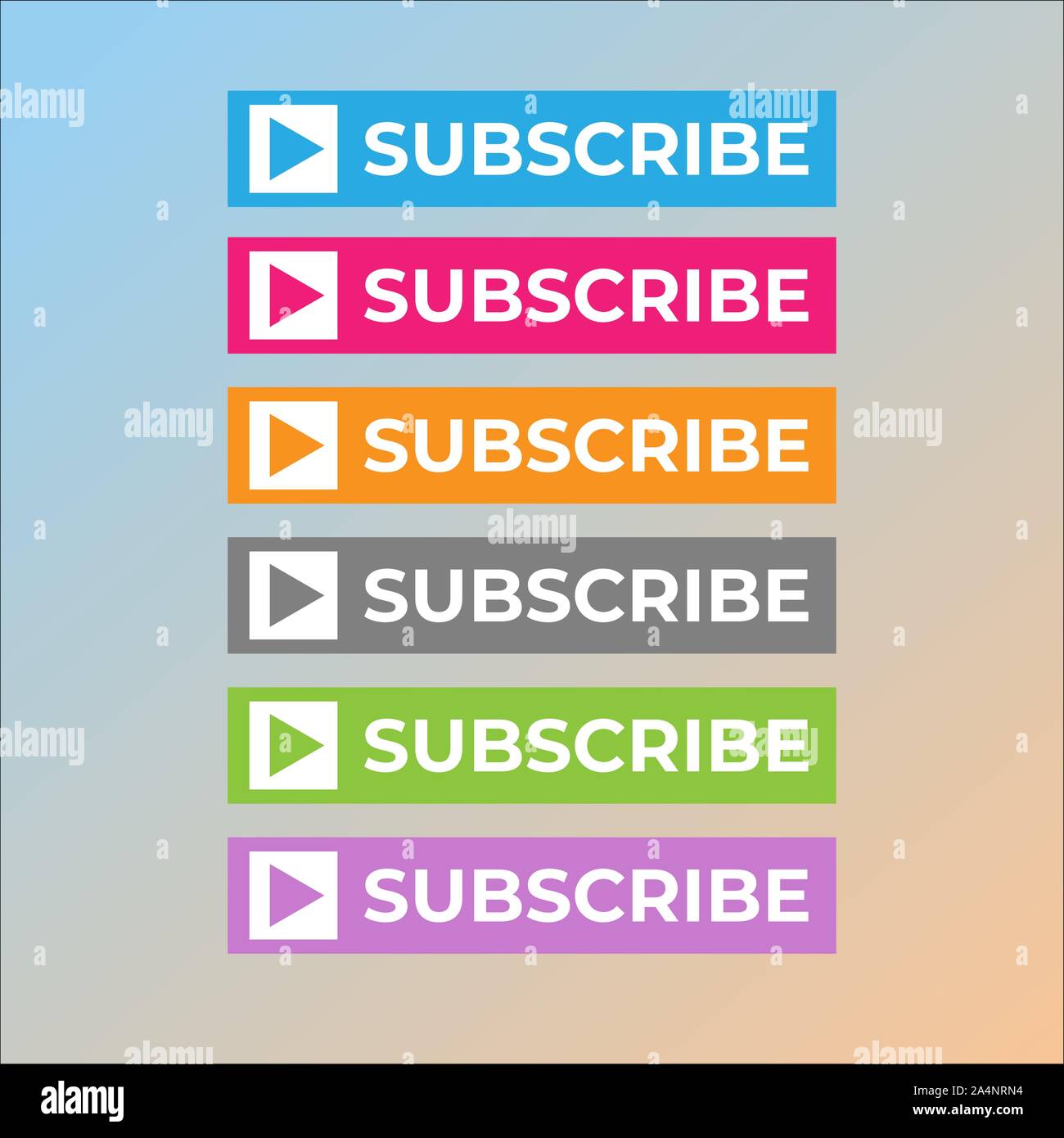 Subscribe Button For TV Channel or Social Media With Play Button ...