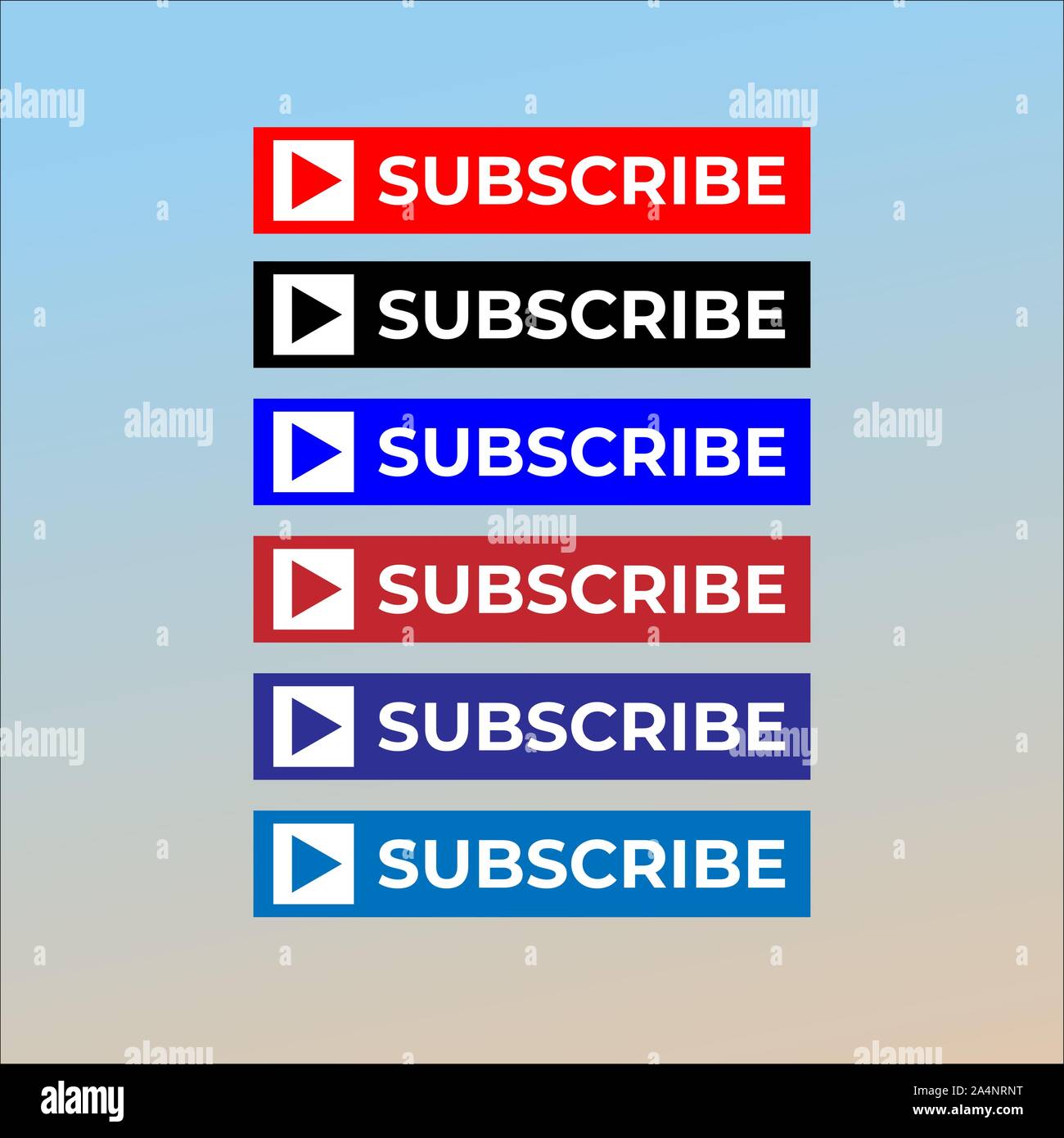 Subscribe Button For TV Channel or Social Media With Play Button ...