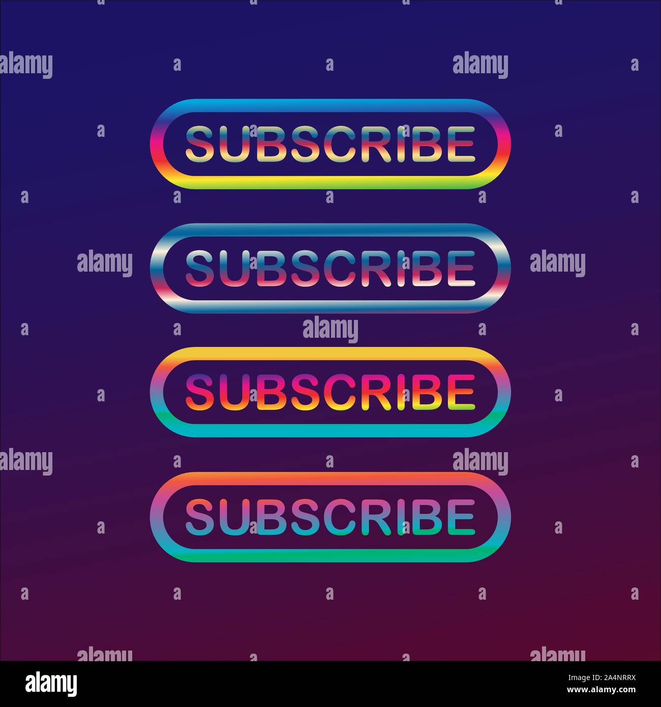 Shiny Colorful Gradation Subscribe Button For TV Channel or Social ... Shiny Colorful Gradation Subscribe Button For TV Channel or Social ...