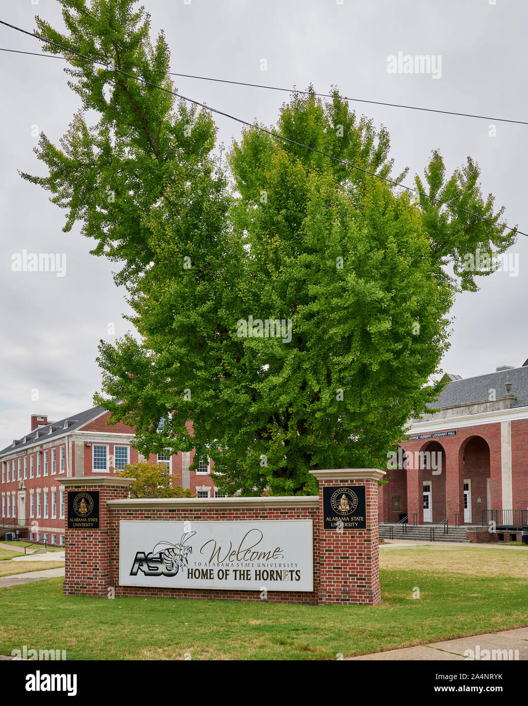 Alabama State University entrance and sign in Montgomery Alabama, USA ...